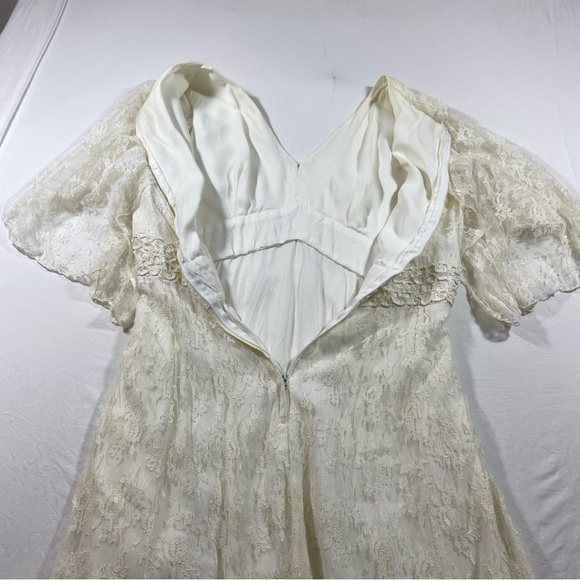 Mike Benet | Dresses | Mike Benet Wedding Dress Women 8 Boho Lace Cream ...